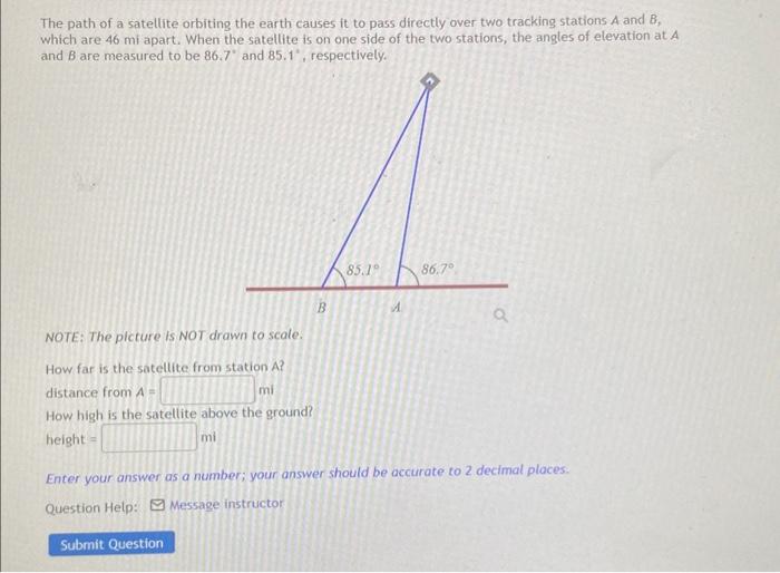Solved The path of a satellite orbiting the earth causes it | Chegg.com
