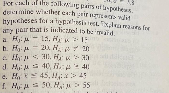 Solved . For each of the following pairs of hypotheses, | Chegg.com