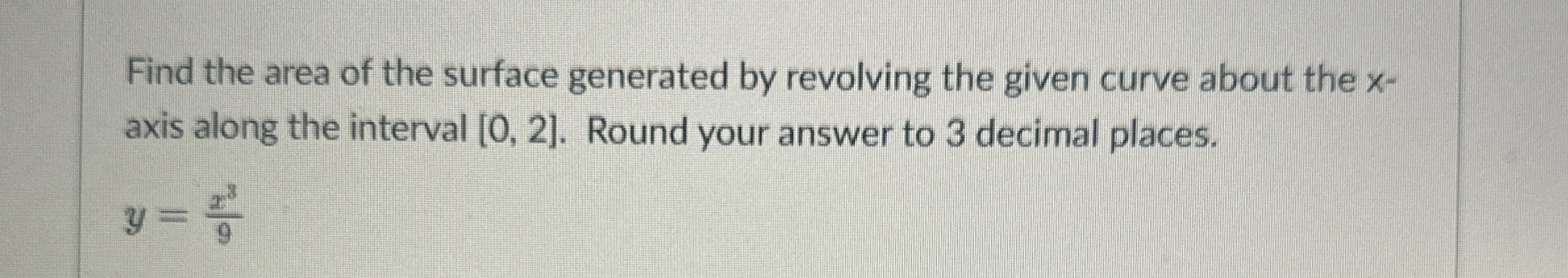 Solved Find the area of the surface generated by revolving | Chegg.com