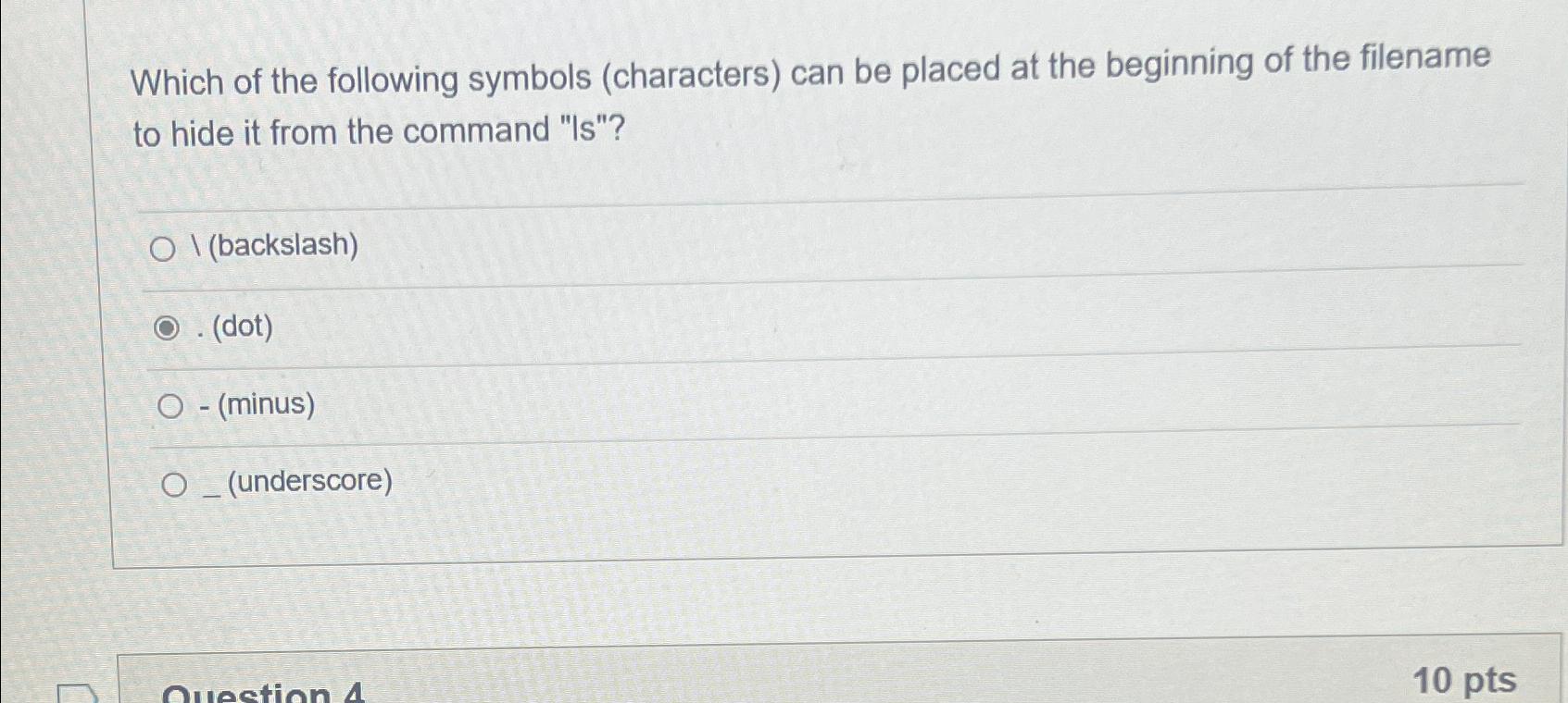 Solved Which of the following symbols (characters) ﻿can be | Chegg.com