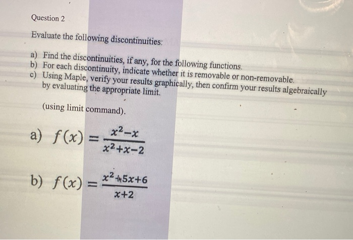 Solved Calculus MAT 301 Lab #2 Question 1 Using Maple, | Chegg.com
