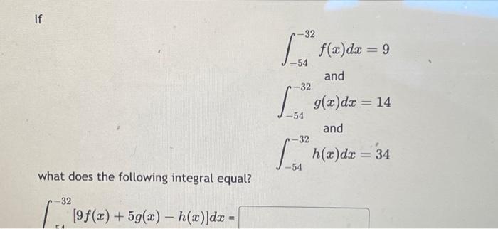 Solved If what does the following integral equal? -32 KA | Chegg.com