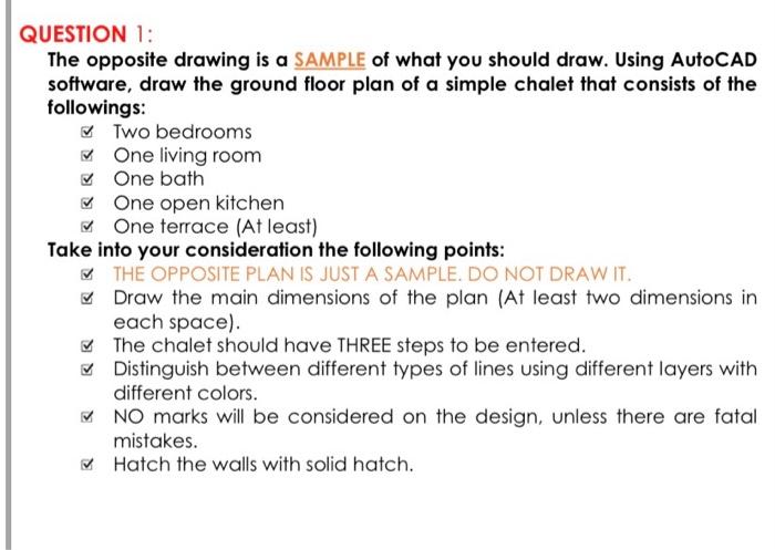Solved QUESTION 1: The opposite drawing is a SAMPLE of what | Chegg.com