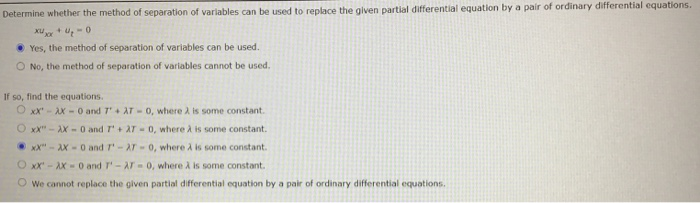 Solved Determine whether the method of separation of | Chegg.com