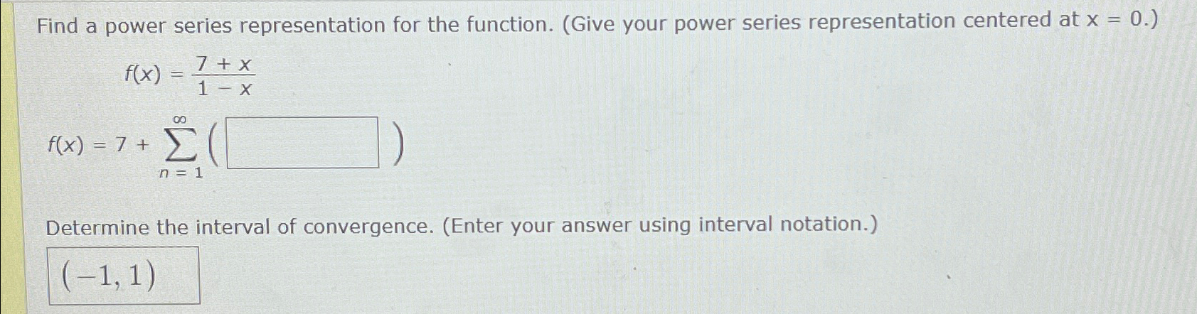 Solved Find a power series representation for the function. | Chegg.com