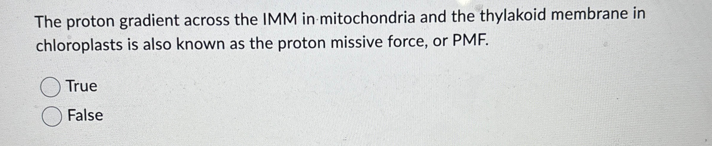 Solved The proton gradient across the IMM in mitochondria | Chegg.com