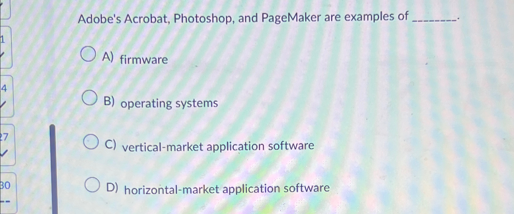 Solved Adobe's Acrobat, Photoshop, and PageMaker are | Chegg.com