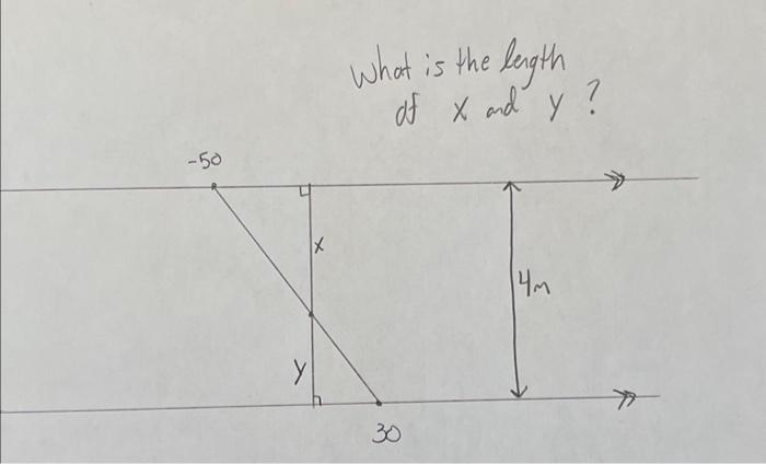 Solved What is the length of x and y ? | Chegg.com