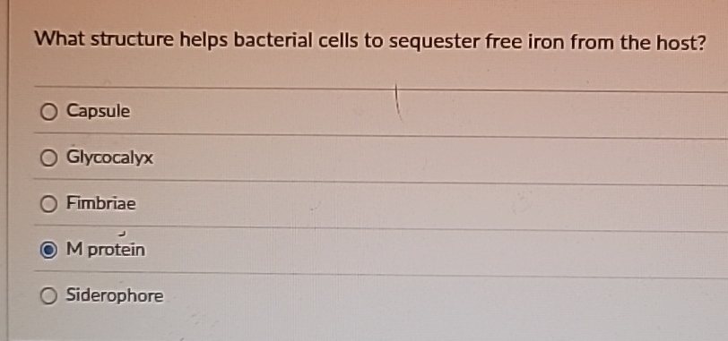 Solved What structure helps bacterial cells to sequester | Chegg.com