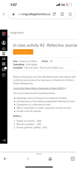 Solved In-class activity \#2-Reflective Journal Due Friday | Chegg.com