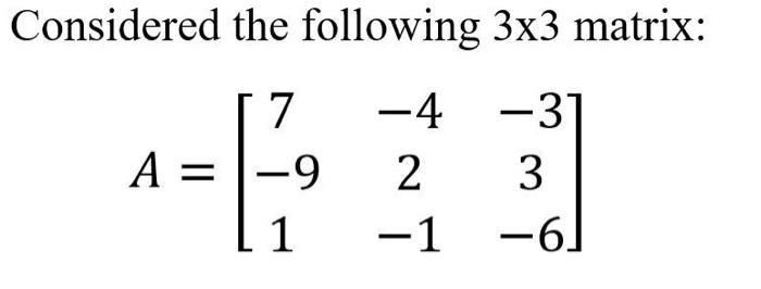 Solved (a) Find the following norms of the matrix i. ∥A∥∞ | Chegg.com