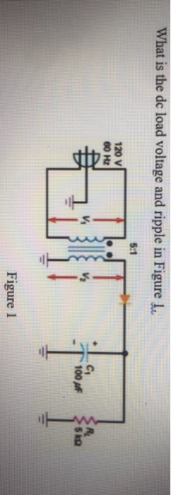 Solved What is the dc load voltage and ripple in Figure 1. | Chegg.com