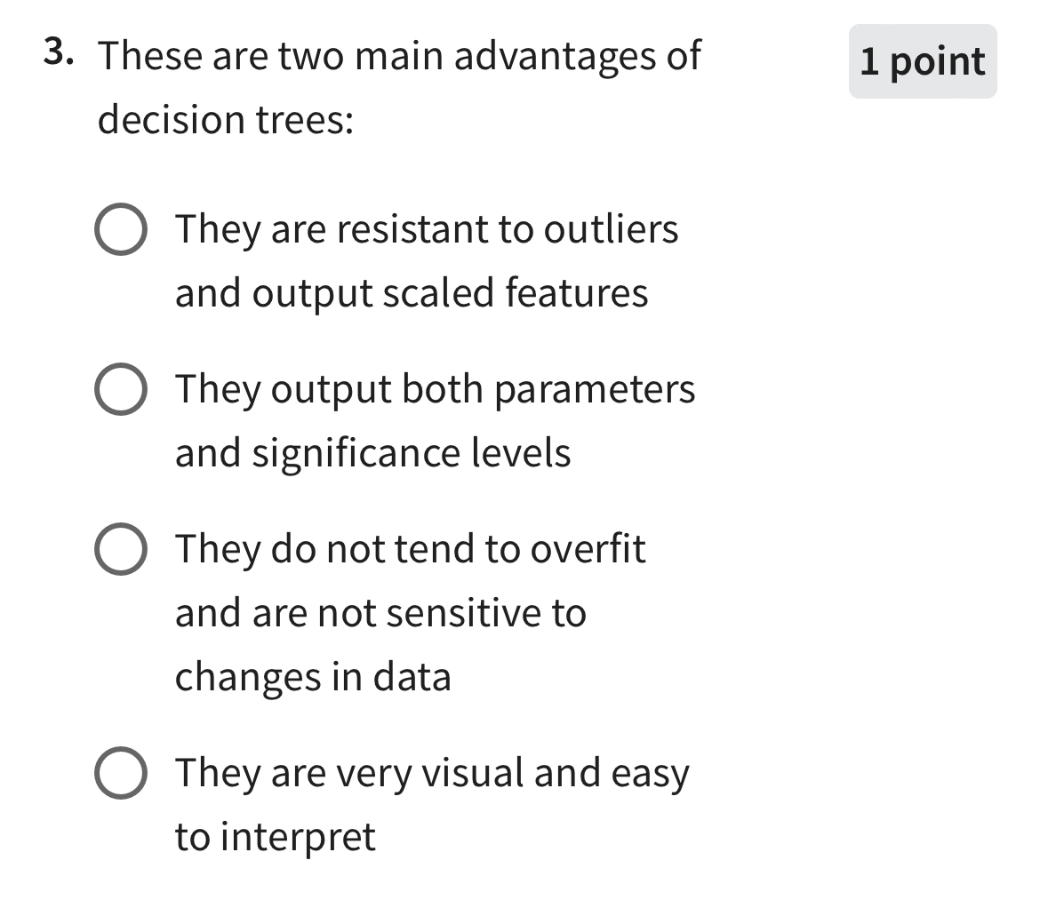 Solved These are two main advantages of1 ﻿pointdecision | Chegg.com