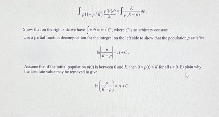 Solved Part 4: Graphing the particular population function | Chegg.com