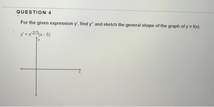 Solved QUESTION 3 For the given expression y', find y" and | Chegg.com