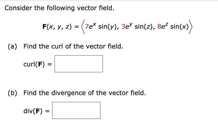 Solved Consider the following vector | Chegg.com