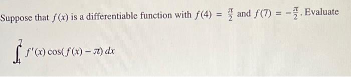 Solved Suppose that f(x) is a differentiable function with | Chegg.com