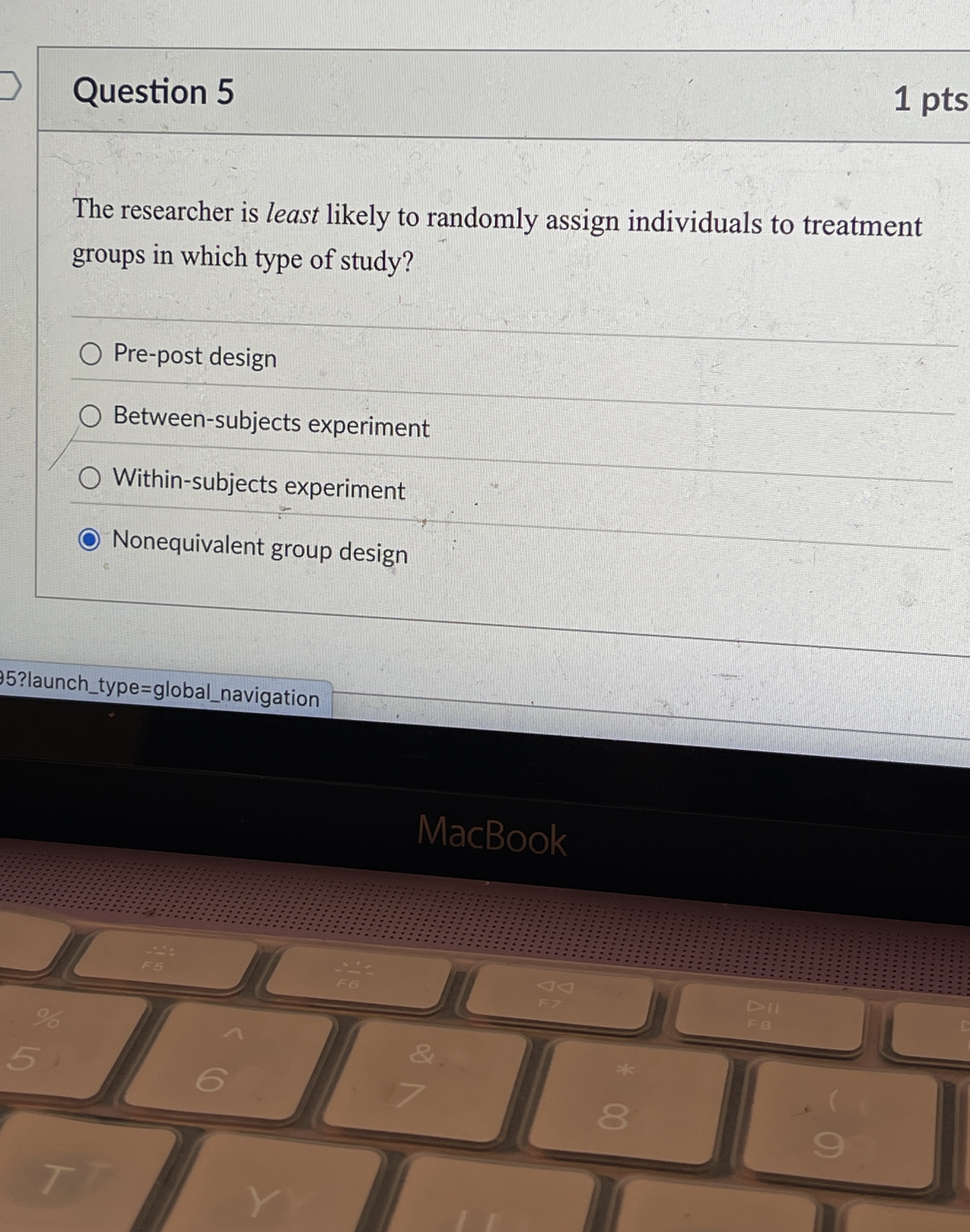 Solved Question 51 ﻿ptsThe researcher is least likely to | Chegg.com