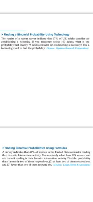 Solved Finding a Binomial Probability Using Technology The | Chegg.com