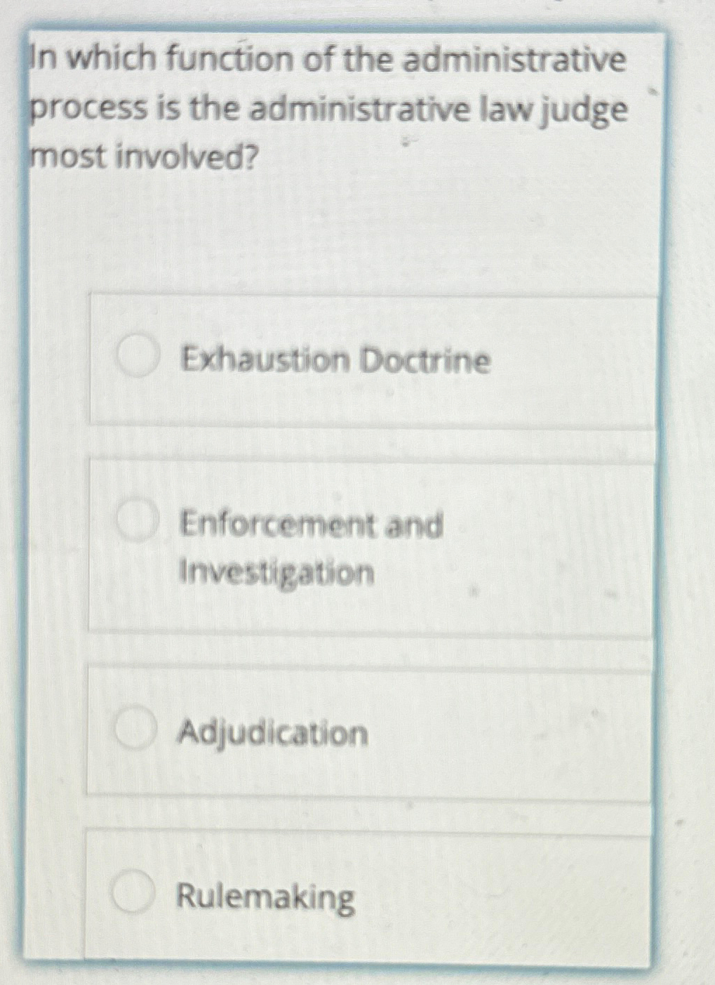Solved In which function of the administrative process is | Chegg.com