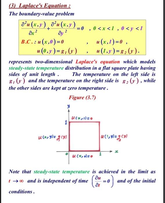 (3) Laplace's Equation: The boundary-value problem | Chegg.com