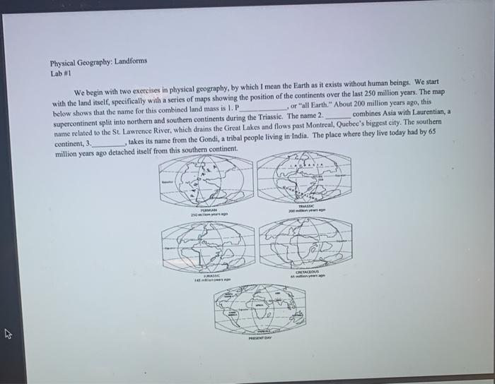 Solved We begin with two exercises in physical geography, by | Chegg.com
