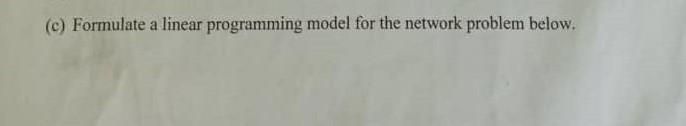 Solved (c) Formulate a linear programming model for the | Chegg.com