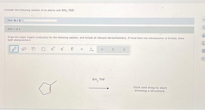 Solved Consider the following reaction of an alkene with | Chegg.com