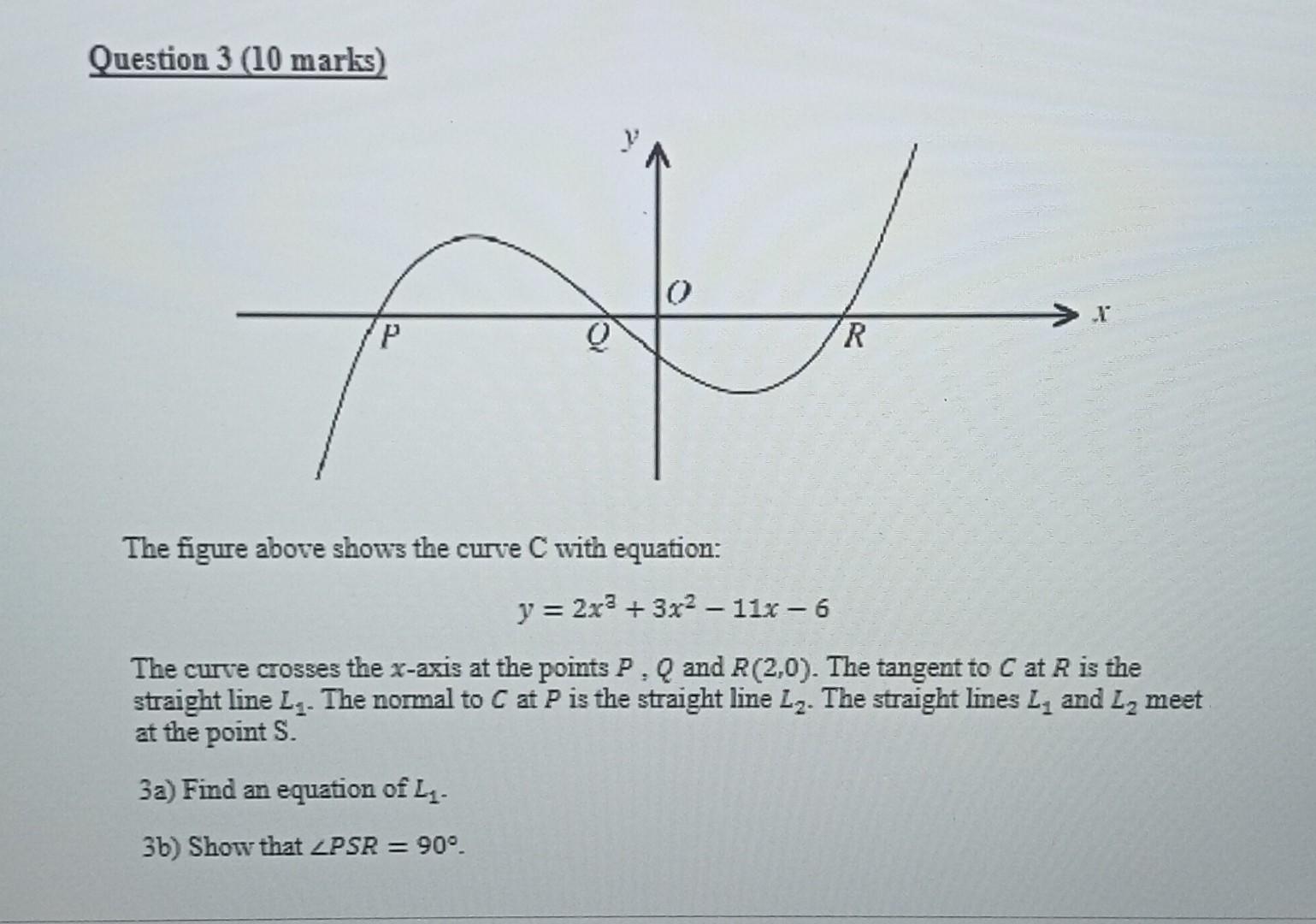 Solved Question 3 (10 marks) P Q The figure above shows the | Chegg.com