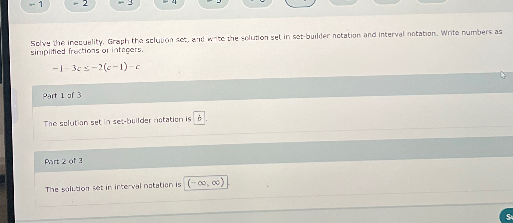 Solved Solve the inequality. Graph the solution set, and | Chegg.com
