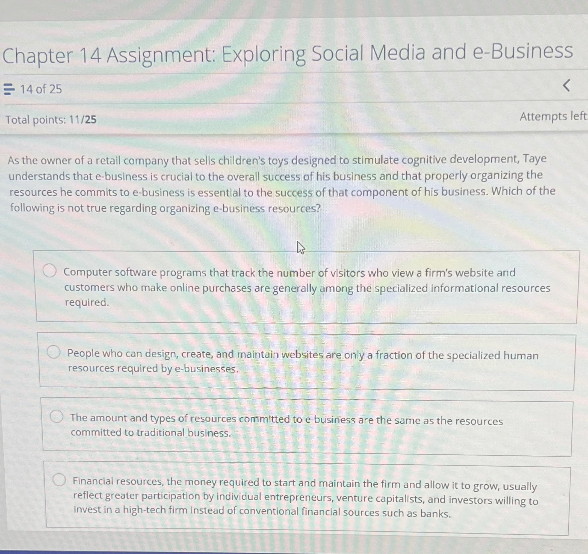 Solved Chapter 14 ﻿Assignment: Exploring Social Media and | Chegg.com