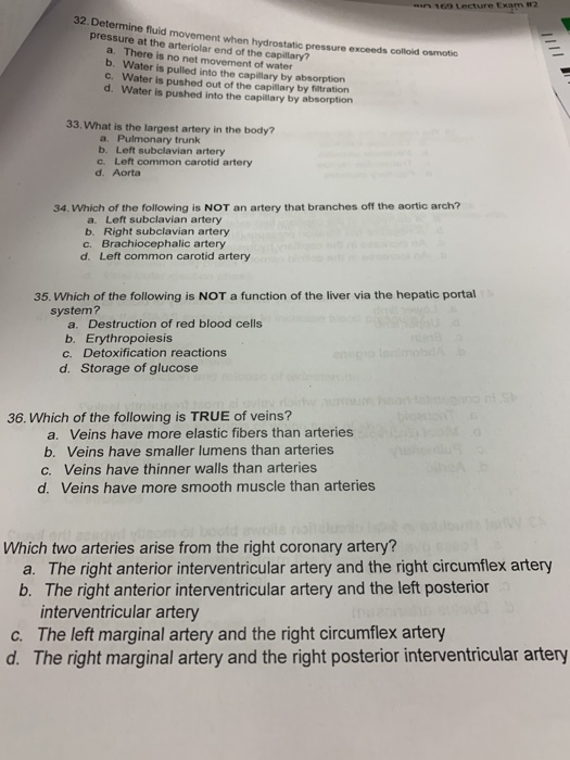 Solved 54. Determine fluid movement when hydrostatic | Chegg.com