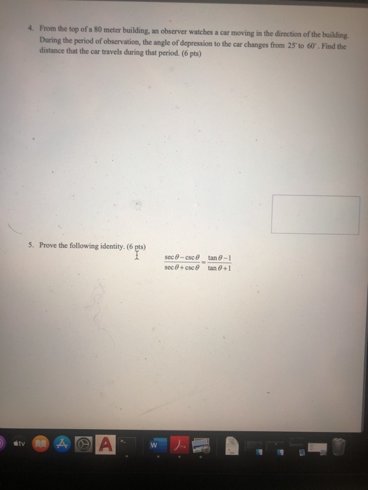 Solved 4. From the top of a 80 meter building, an observer | Chegg.com