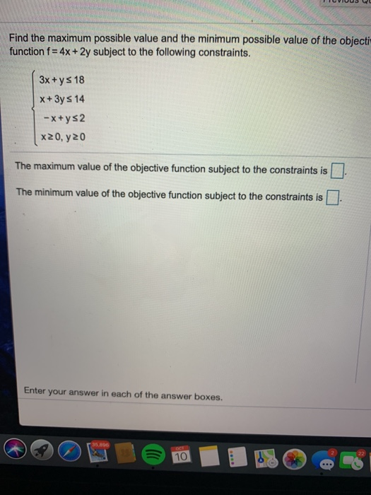 Solved Find The Maximum Possible Value And The Minimum 1523