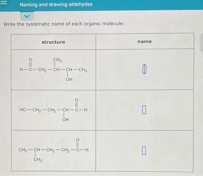 Solved Write the systematic name of each organic | Chegg.com