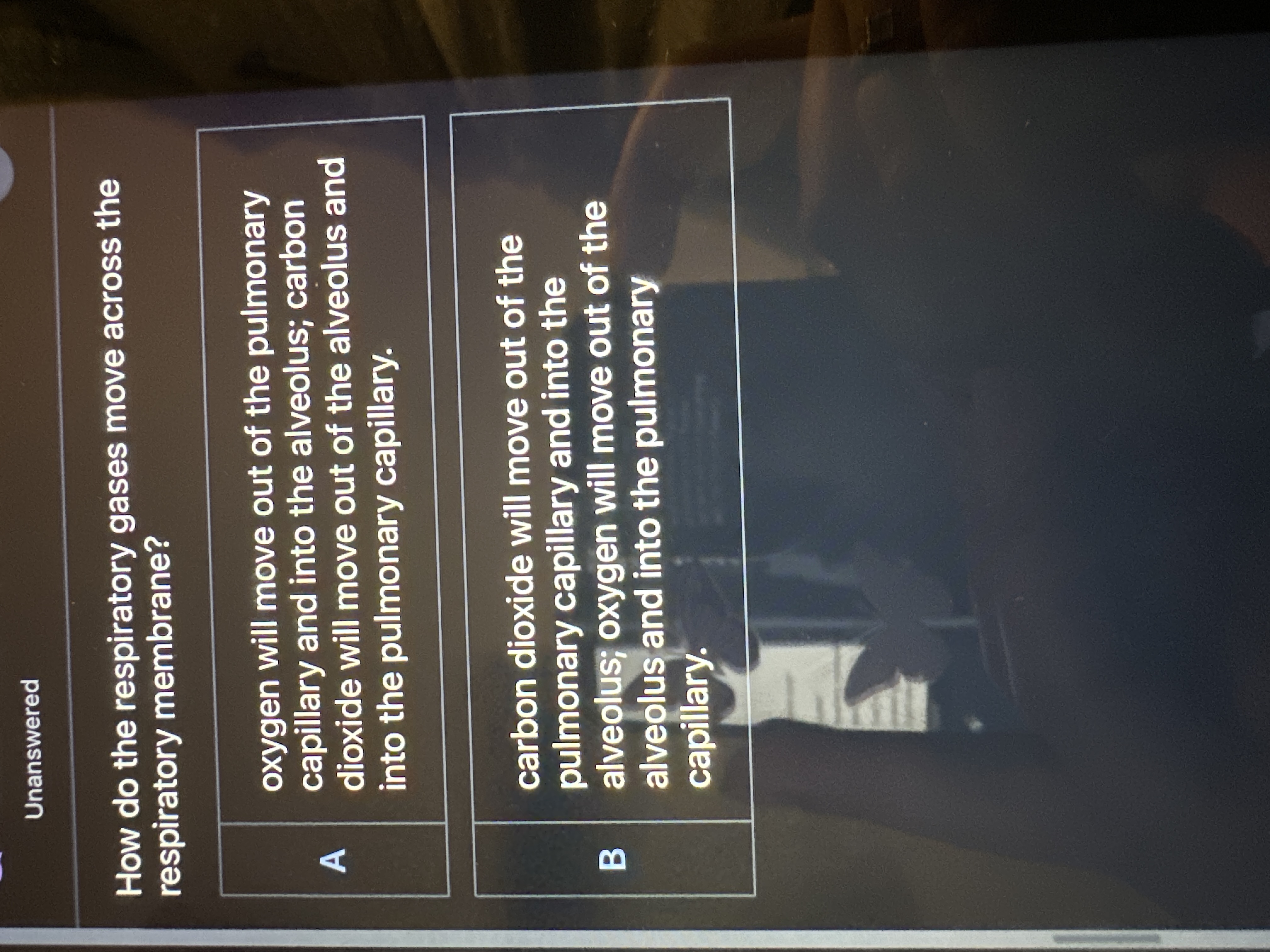 Solved How do the respiratory gases move across | Chegg.com