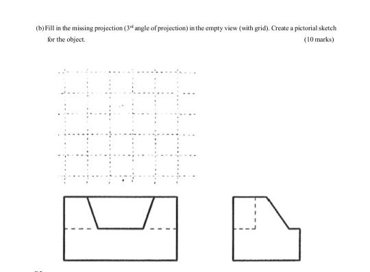 Solved Q2 A Fill In The Missing Projection 1 Angle Of