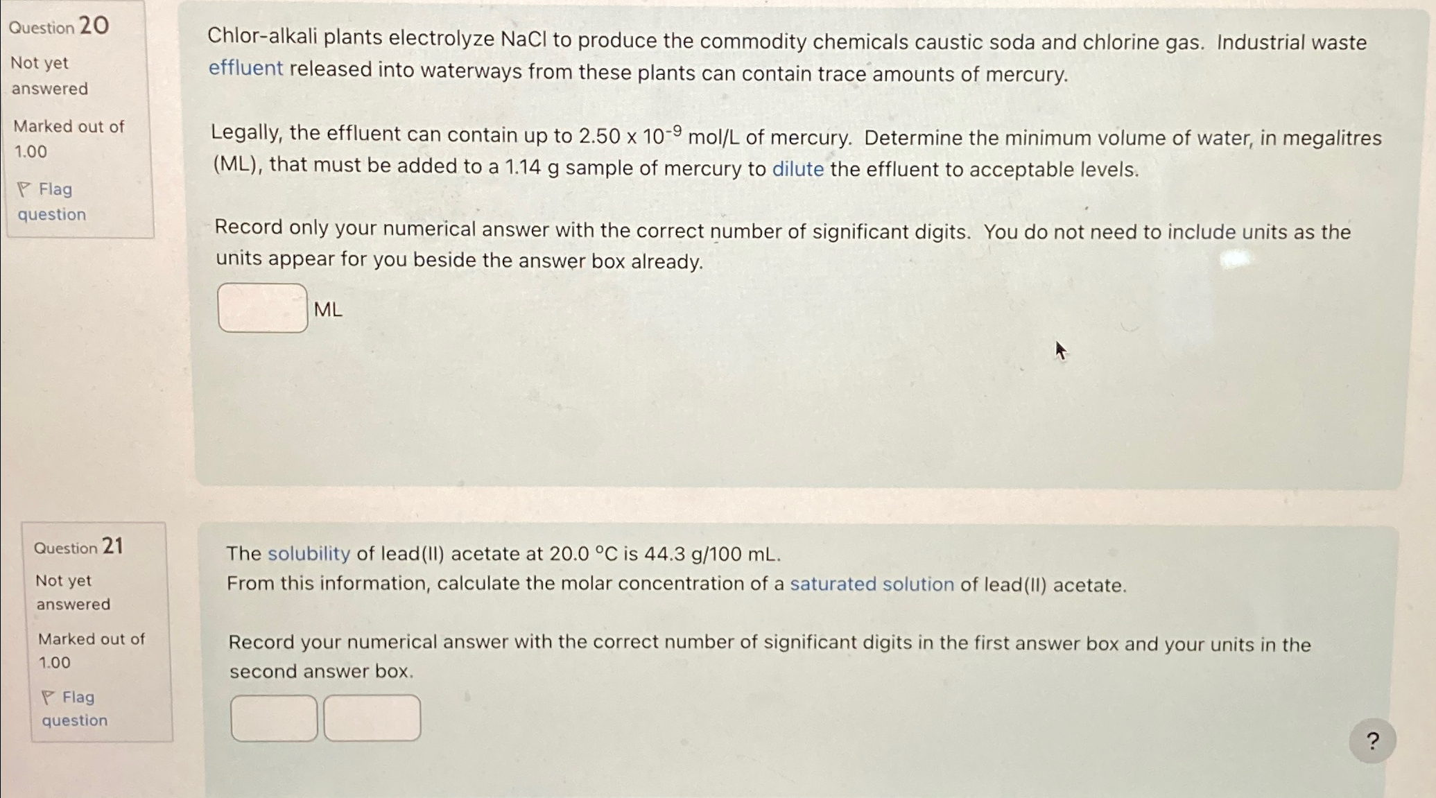 Solved Question 20Not yet answeredMarked out of 1.00Flag | Chegg.com Solved Question 20Not yet answeredMarked out of 1.00Flag | Chegg.com