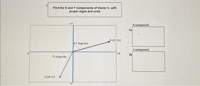 Solved Find the X and Y components of Vector C, with proper | Chegg.com