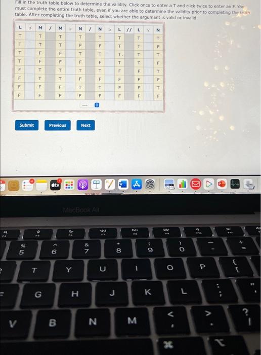 Fill in the truth table below to determine the | Chegg.com