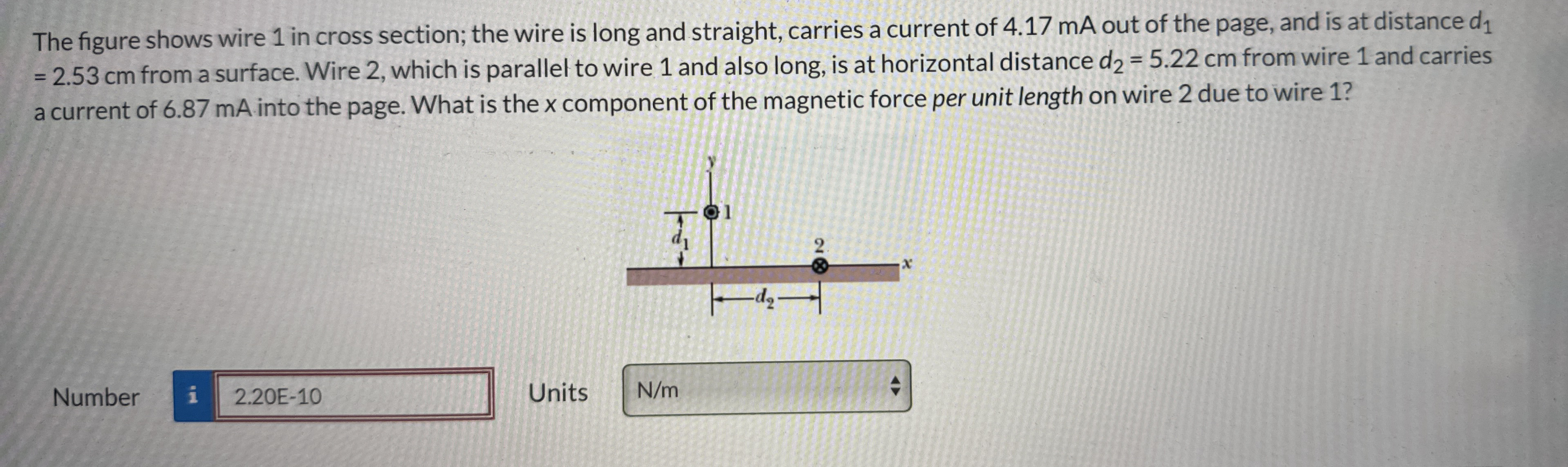 Solved The figure shows wire 1 ﻿in cross section; the wire | Chegg.com