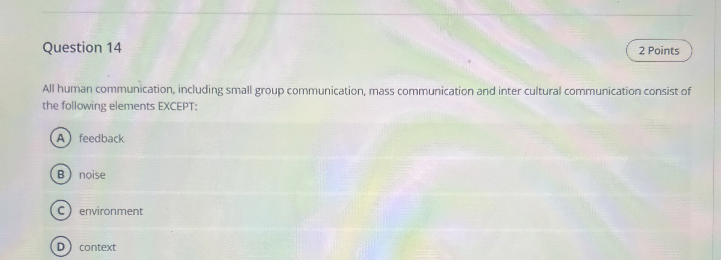 Solved Question 14All human communication, including small | Chegg.com