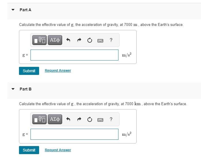 Solved Calculate the effective value of g, the acceleration | Chegg.com