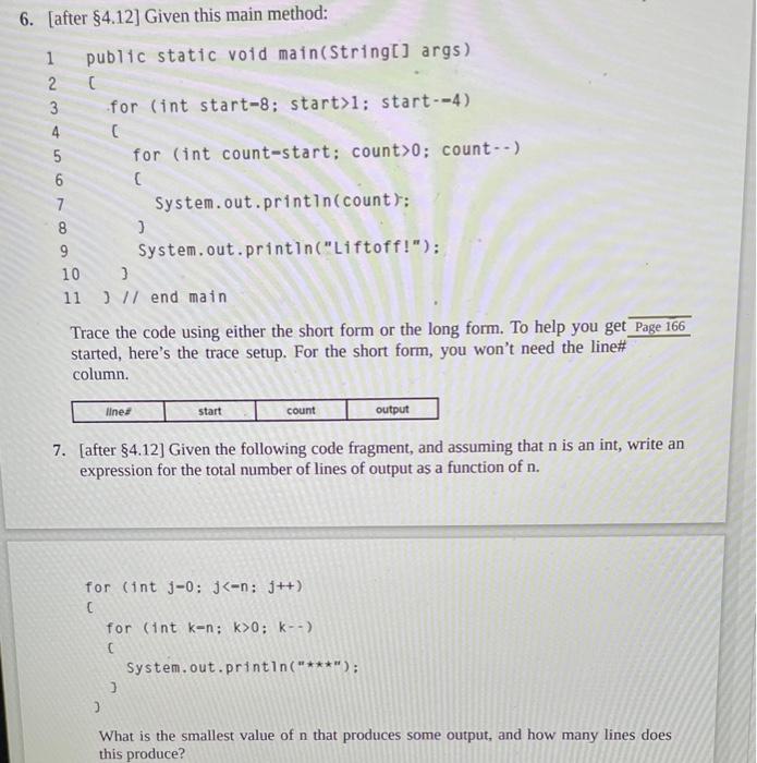 Solved 5. [after §4.10] Given the below program skeleton, | Chegg.com