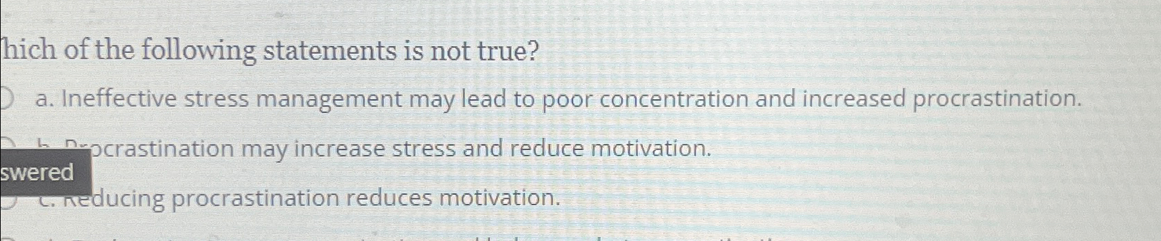 Solved hich of the following statements is not true?a. | Chegg.com
