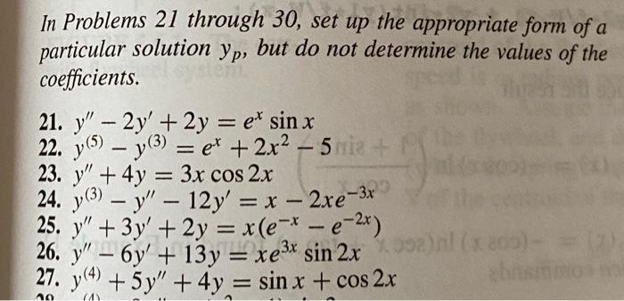 Solved In Problems 21 through 30, set up the appropriate | Chegg.com
