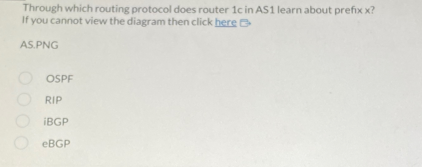 Solved Through which routing protocol does router 1c in AS1 | Chegg.com