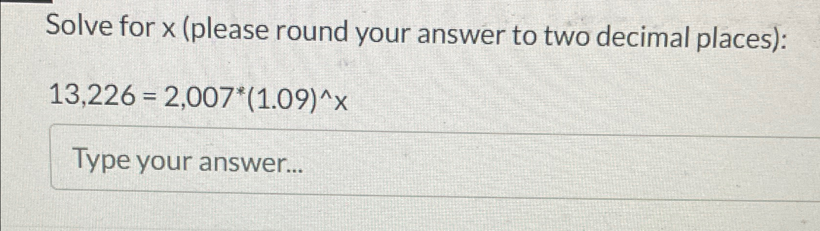 Solved Solve for x (please round your answer to two decimal | Chegg.com