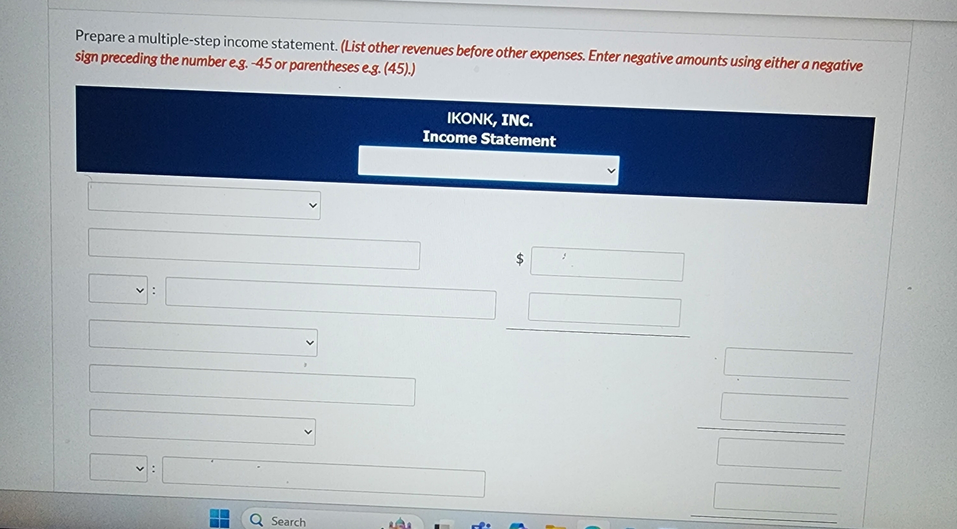 Solved Prepare a multiple-step income statement. (List other | Chegg.com
