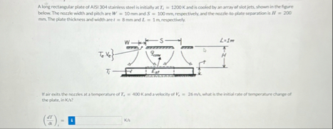 Solved A long rectangular plate of A35 304 ﻿stainless steel | Chegg.com